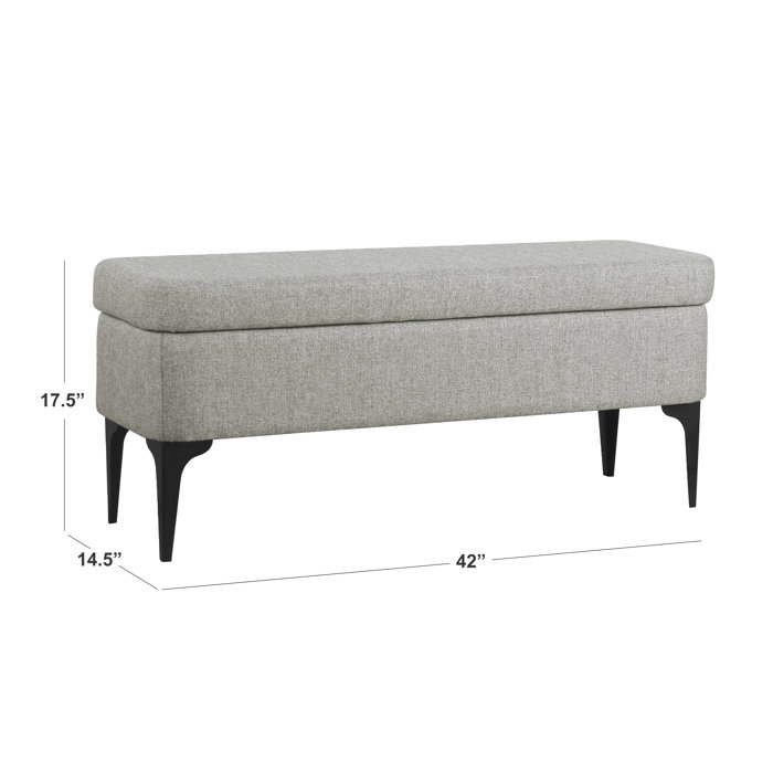 Wade Logan® Ameelya 100 Polyester Upholstered Storage Bench And Reviews